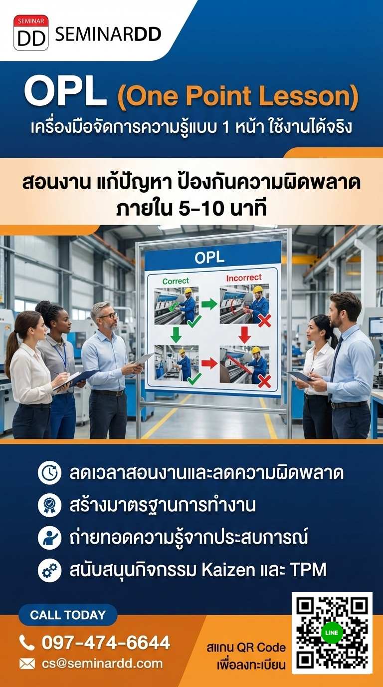OPL (One Point Lesson): เครื่องมือจัดการความรู้แบบ 1 หน้า ใช้งานได้จริง ...