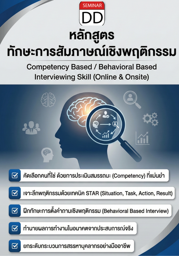 ทักษะการสัมภาษณ์เชิงพฤติกรรม (Competency Based /Behavioral Based ...